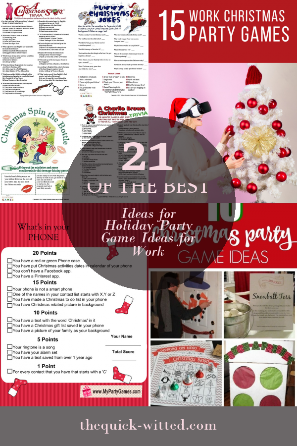 21 Of The Best Ideas For Holiday Party Game Ideas For Work Home 